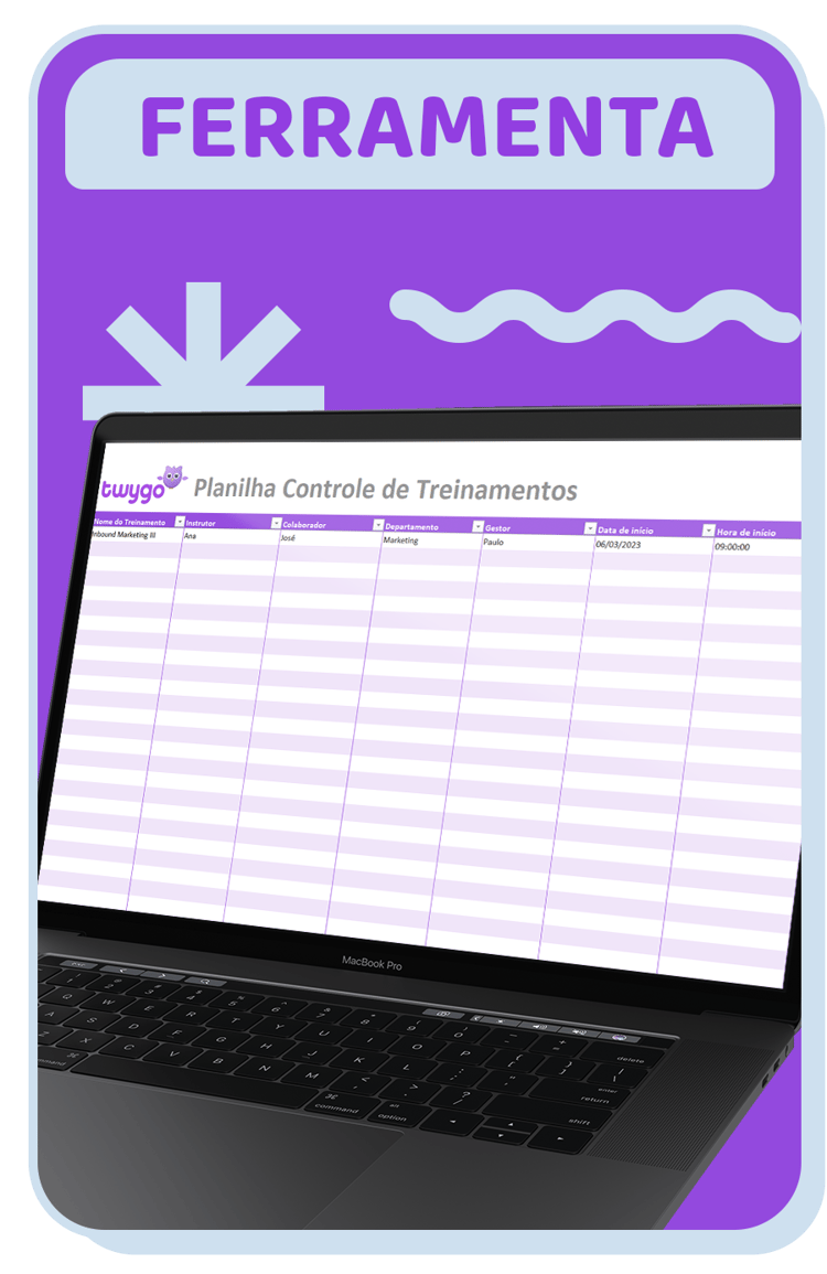 FERRAMENTA: Planilha de controle de treinamentos